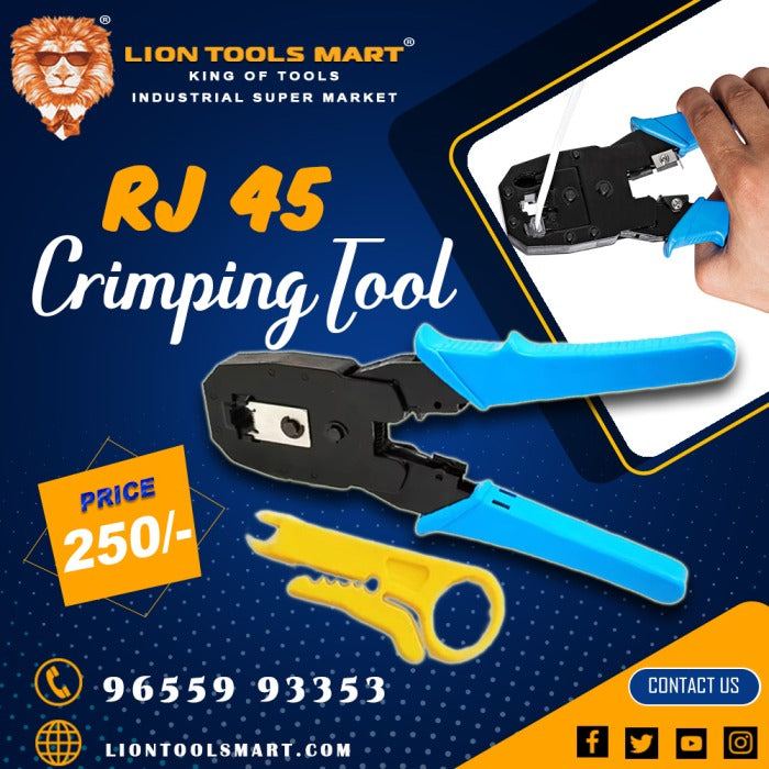 Buy RJ 45 Crimping Tool In best price at lion tools mart | Lion Tools Mart