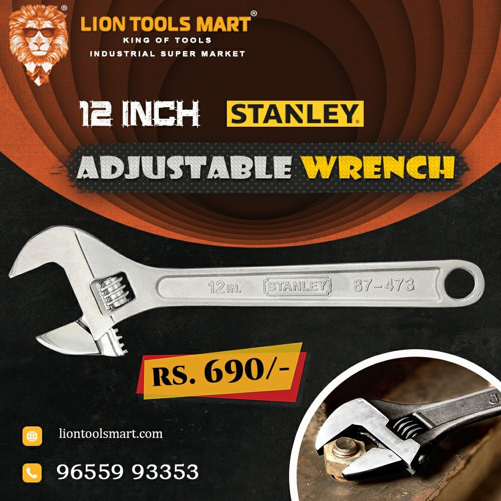 Buy Stanley Adjustable Wrench 12 inch in lion tools mart at best price ...