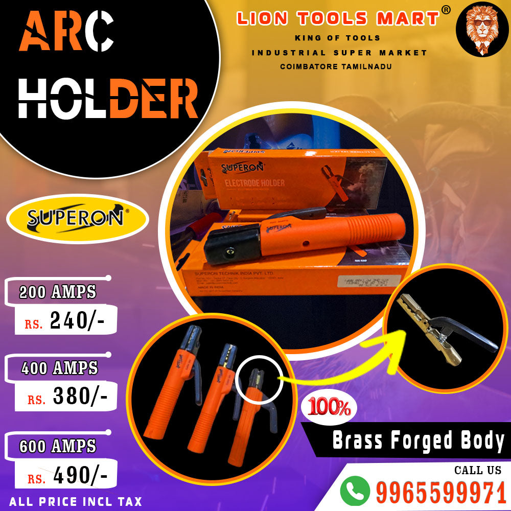 Buy Superon Arc Holder Brass Forged Body available in lion tools mart ...