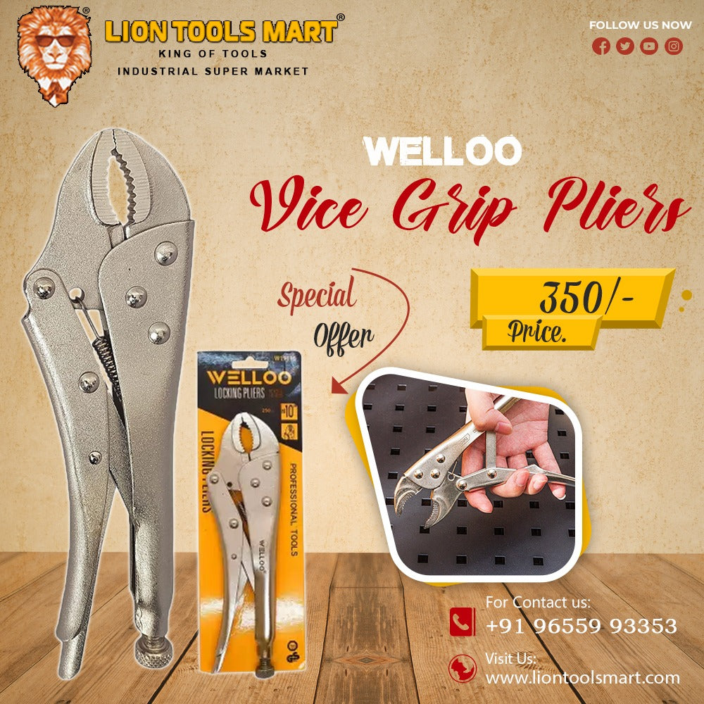 Buy Welloo Vice Grip Pliers available in lion tools mart | Lion Tools Mart