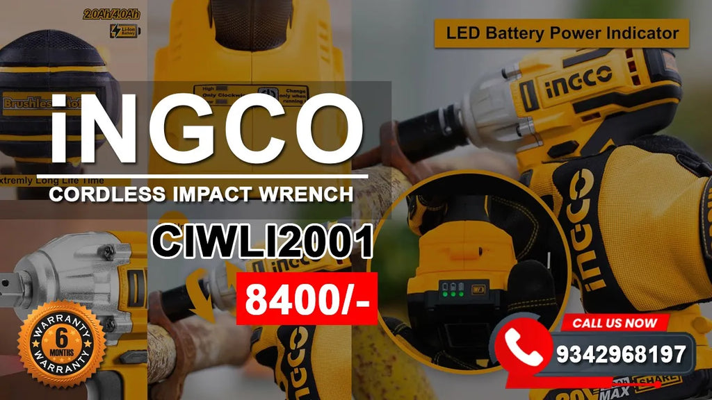 Buy Ingco Cordless Impact Wrench CIWLI2001 1/2 inch at lion tools mart ...