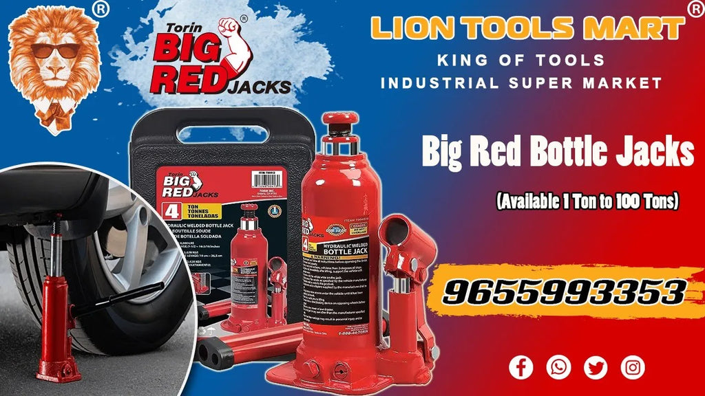 Buy Big Red Air Hydraulic Bottle Jack Torin at lion tools mart | Lion ...