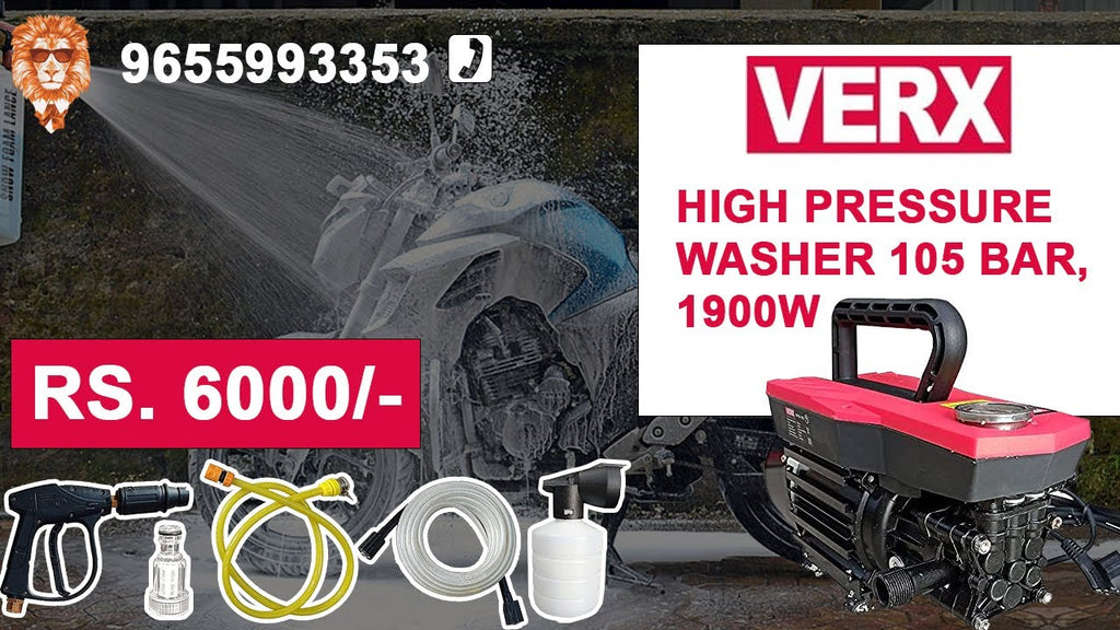 Buy VERX High Pressure Washer 105 bar 1900W at lion tools mart | Lion ...