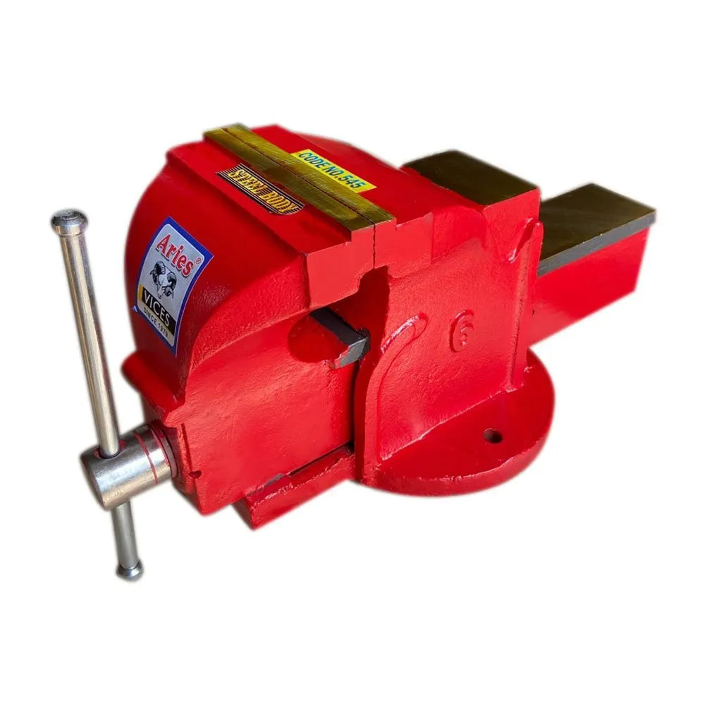 Aries 545 Bench Vice Single Rib 10Inch | S.G. Iron, Steel Body, Econom ...