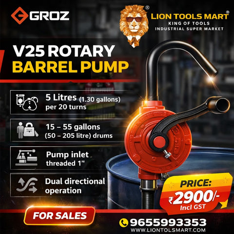 Buy Groz V25 Rotary Barrel Pump Online at Best Price in India | Lion ...