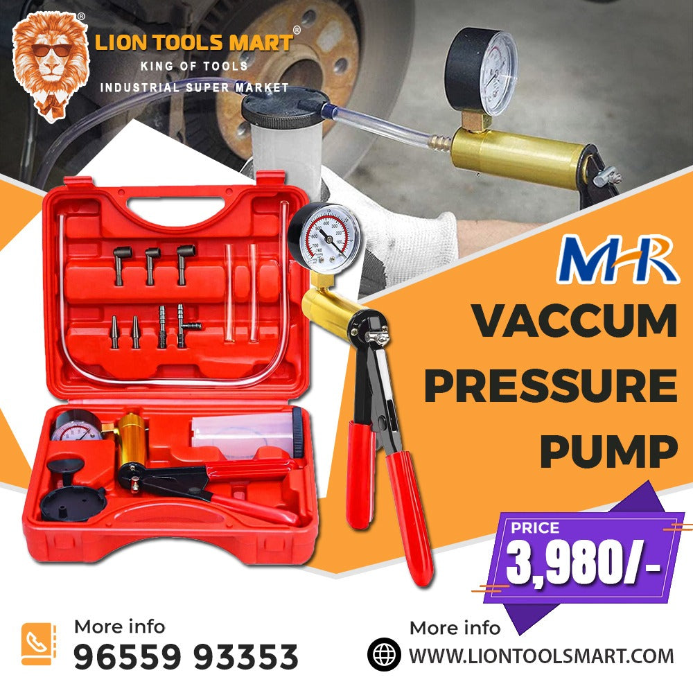 M.H.R. Vacuum Pressure Pump Kit - Automotive Brake Bleeder & Diagnostic ...