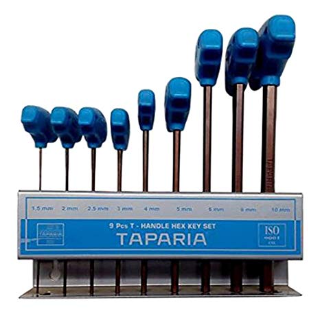 TAPARIA 9-PC T-HANDLE ALLEN KEY SET TAKM9 1.5-10MM | Lion Tools Mart